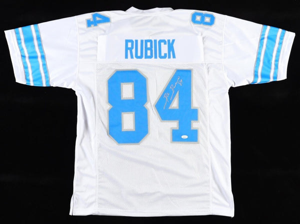 Rob Rubick Signed Detroit Lions Jersey (JSA COA) Motown Tight End 1982 ...